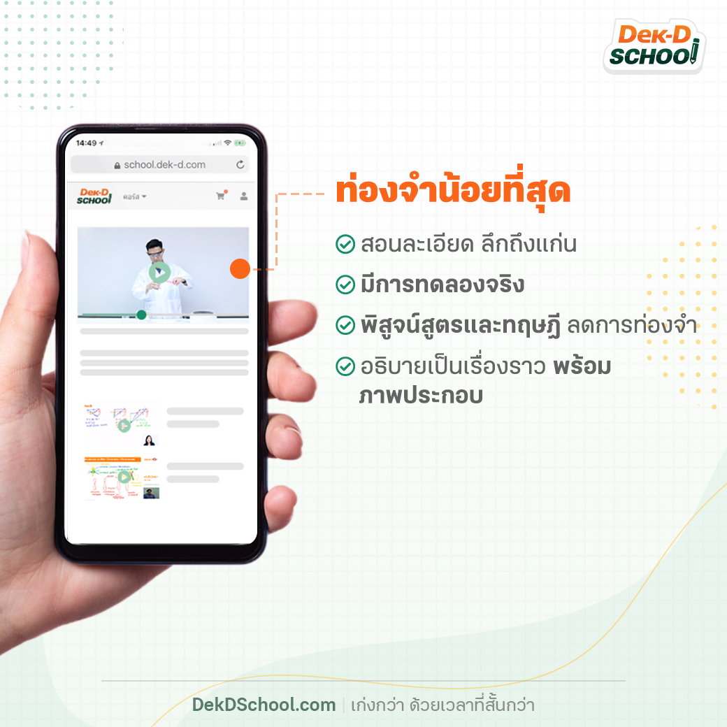 ทำไม? อยากเก่ง วิทย์-คณิต ต้อง ติวออนไลน์ม.ปลาย กับ Dek-D School