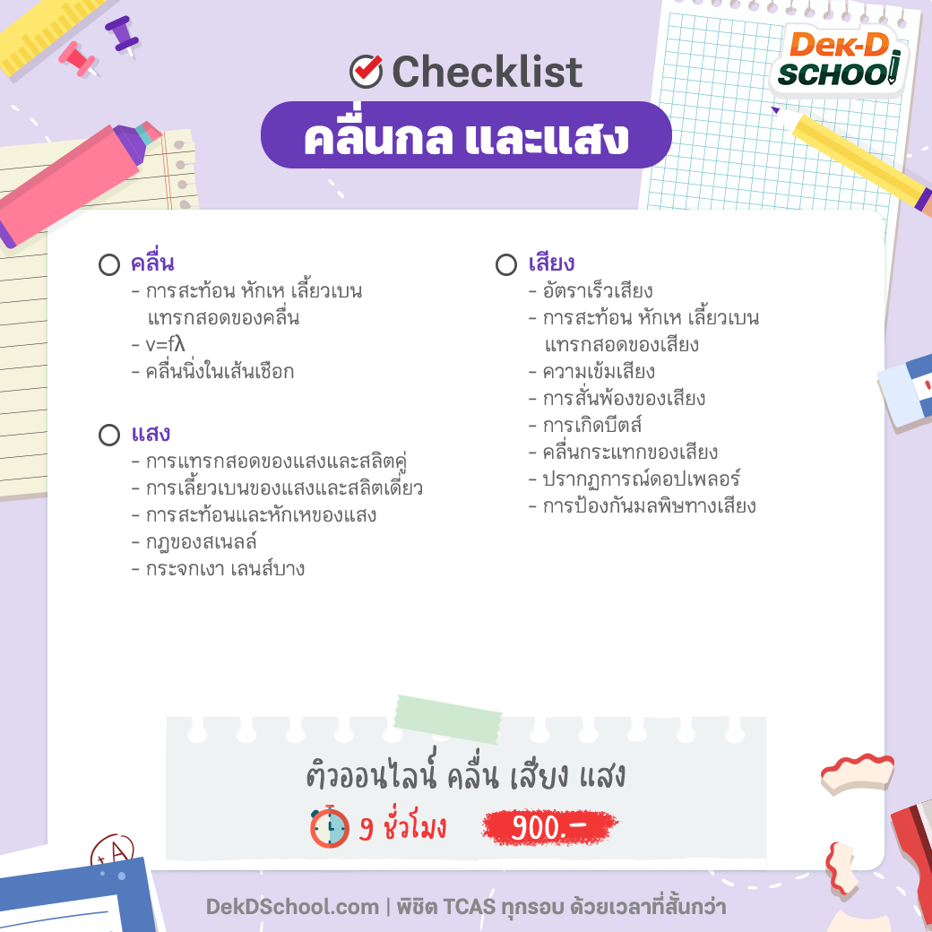 Checklist A-Level ฟิสิกส์ ครบถ้วนตาม blueprint 66 พร้อมแจกคลิปติวฟรี!